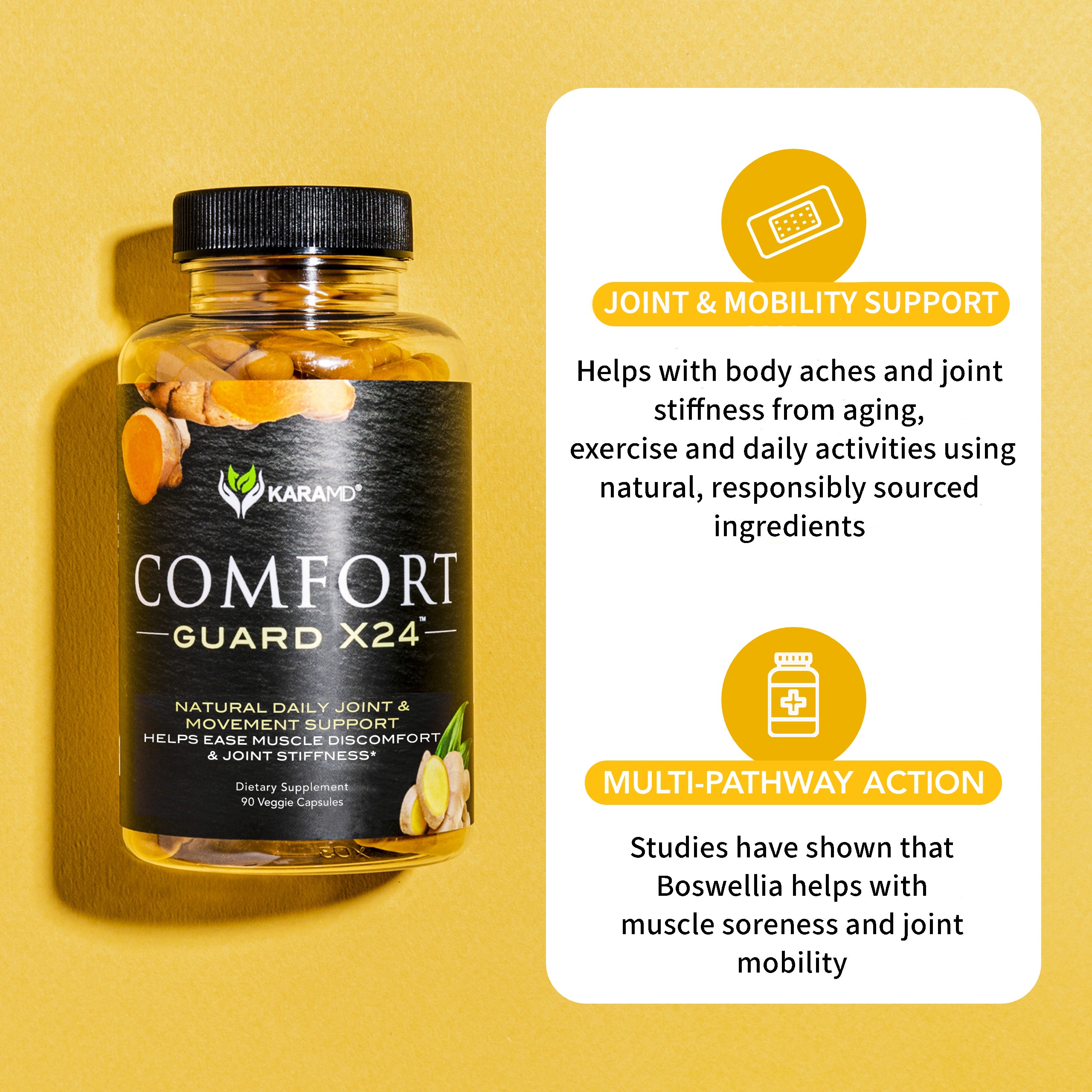 Comfort Guard Natural Pain Relief Supplement By KaraMD®
