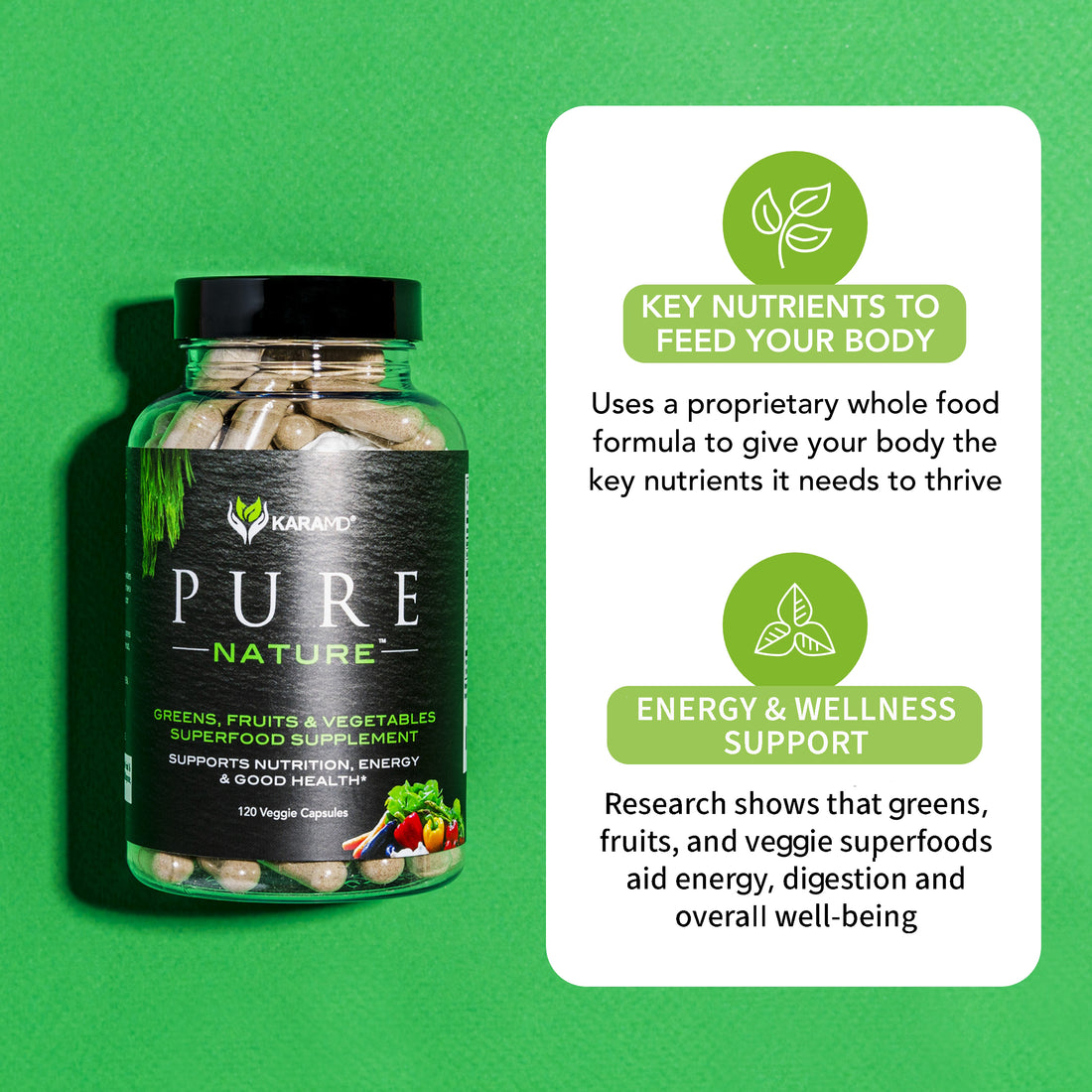 Pure Nature – Whole Food Fruit & Vegetable Supplement (120 Capsules ...